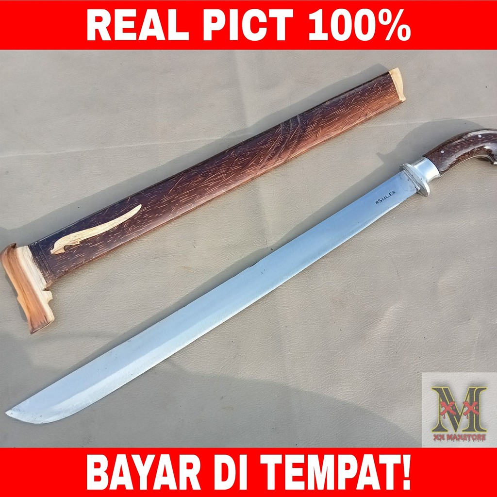 Jual LEO_GOLOK Sembelih_GOLOK Kerja Kebun_GOLOK SKM Panjang Aren duralium baja per Full tang ...