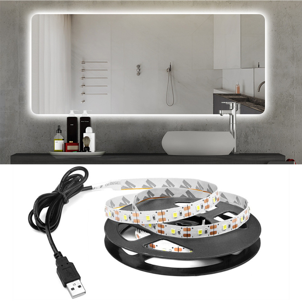 Jual 5V USB LED Strip Light Mirror Bathroom Vanity Lighting Dressing ...