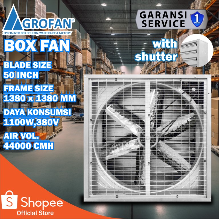 Jual Box Fan Exhaust Kandang Ayam AGF-FBD(J)-1380/3-FB/Kipas kandang ...