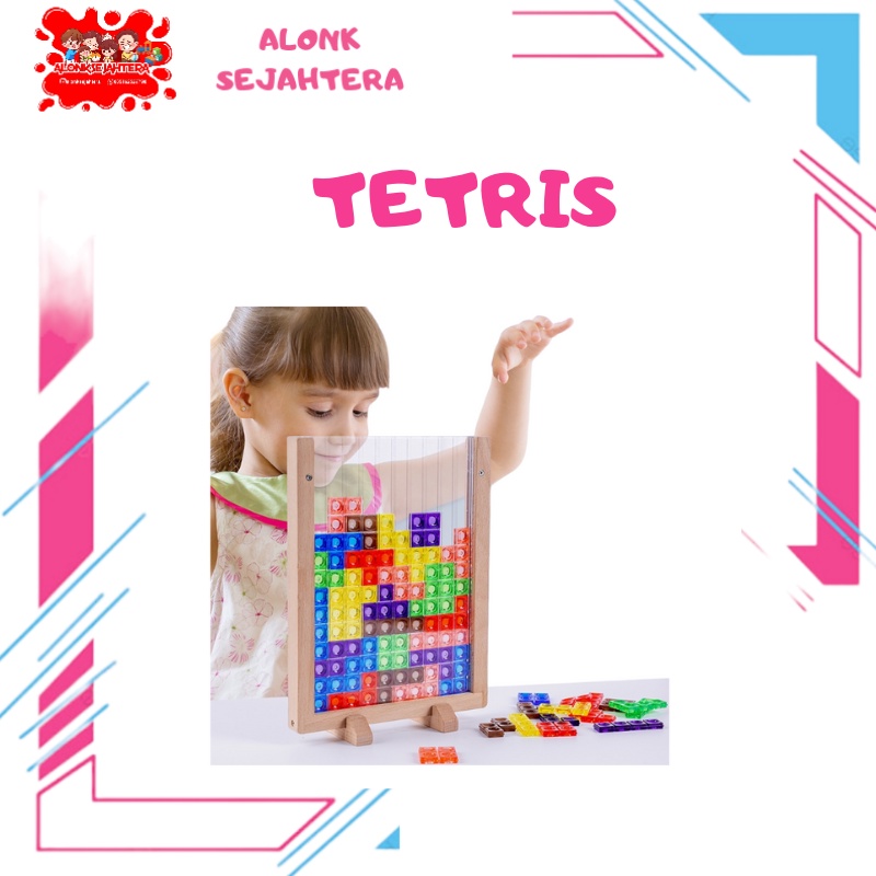 Jual [ALONK.S] creative 3d tetris board game mainan edukasi anak ...