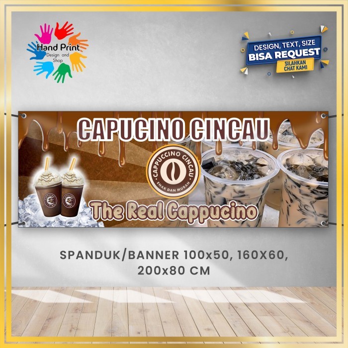 Jual Spanduk Banner Es Kapucino Cincau Cappuccino A Bisa Request