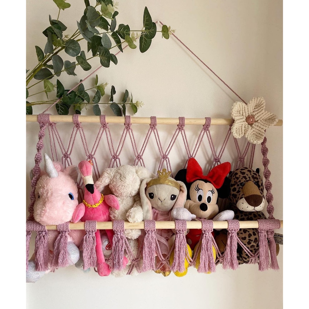Jual PREMIUM MACRAME rak boneka gantung hiasan dinding kamar rak lucu ...