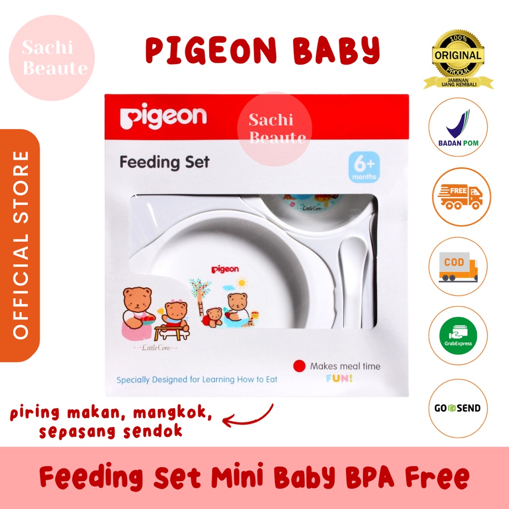 Jual Pigeon Feeding Set Mini Baby BPA Free | Peralatan Makan Bayi ...