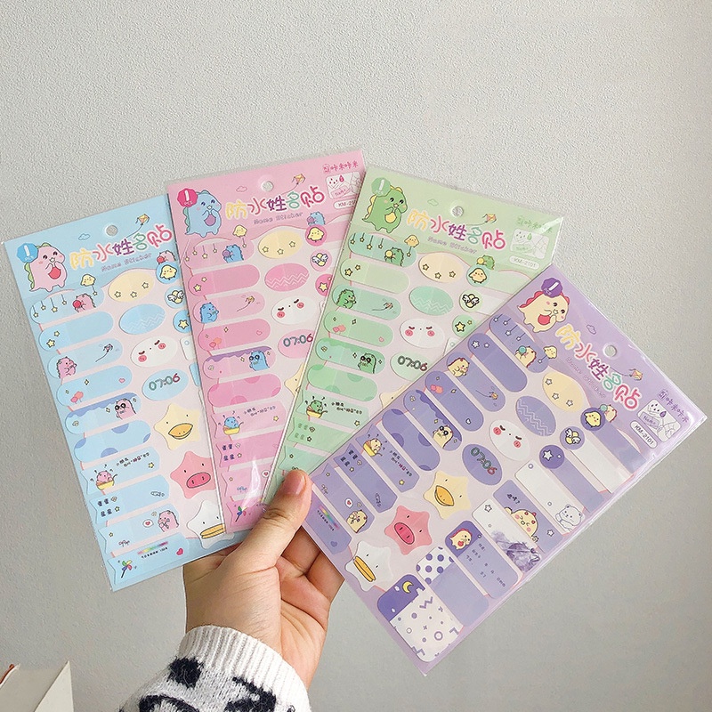 Jual COD STICKER LABEL BISA UNTUK TULIS NAMA MOTIF DAN KARAKER UNIK ...