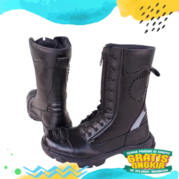 Jual sepatu pdl boots safety damkar pemadam 001 aleus/ Karet | Shopee ...