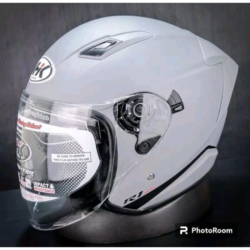 Jual HELM NHK R1 MAX SOLID FULL WARNA DOUBLE VISOR ORIGINAL | Shopee ...