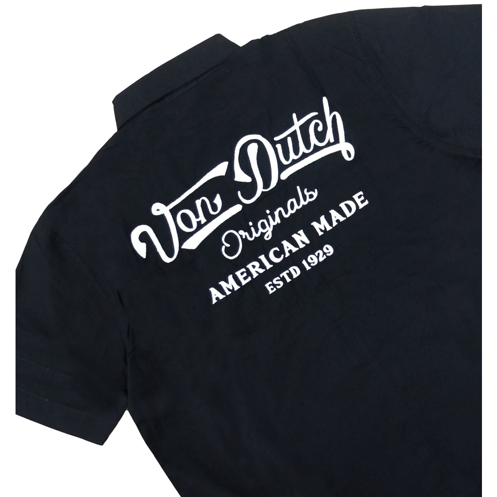 Jual Von Dutch Workshirt 0942 Black | Shopee Indonesia