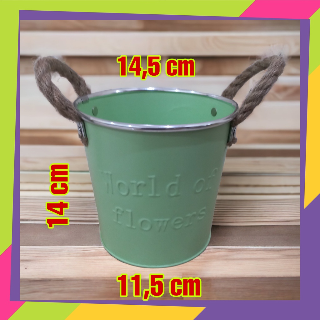Jual 1895D1 / Pot bunga kaleng aesthetic tanaman artificial / Vas bunga ...
