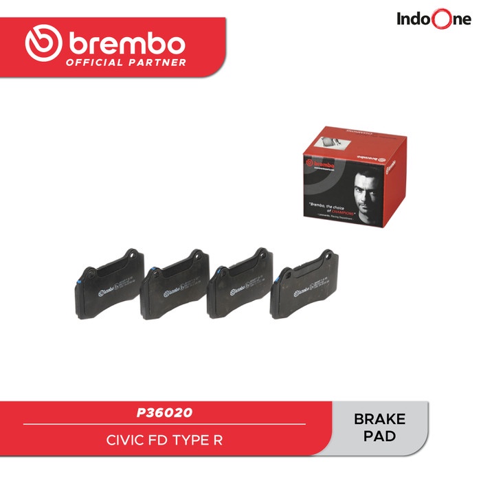 Jual Kampas Rem BREMBO CIVIC FD TYPE R BBK (F/R) - P36020 | Shopee ...