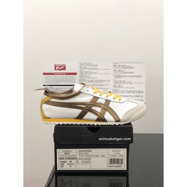 Jual Sepatu Onitsuka Mexico 66 White Gold X Yellow | Shopee Indonesia