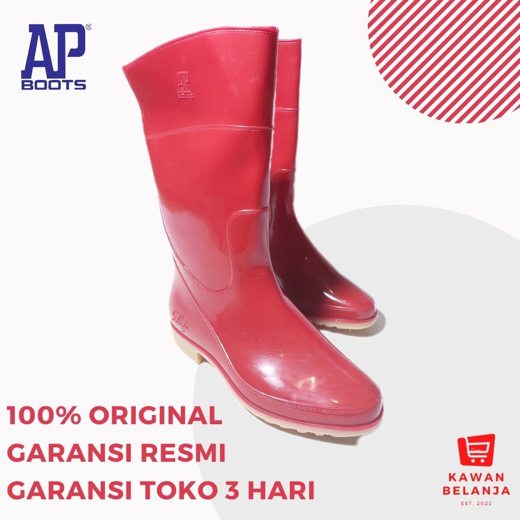 Jual Sepatu Safety AP Boots Tinggi AP Lady Series Biru Merah Hitam ...