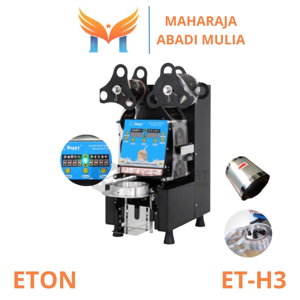 Jual Mesin Segel Gelas Plastik Eton ET-H3 Mesin Cup Sealer Full ...