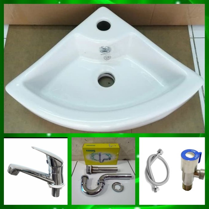 Jual Wastafel Sudut Cuci Tangan 2026 / Wastafel Keramik Gantung ...