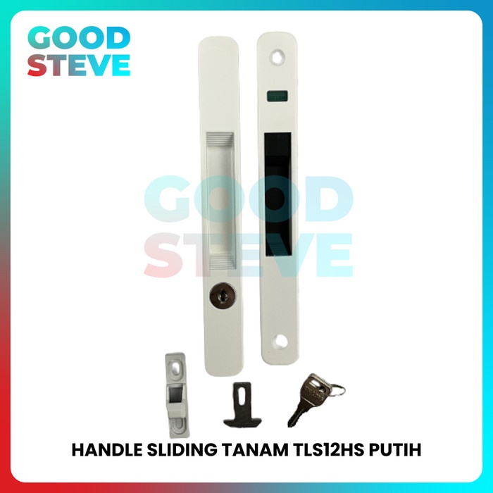 Jual Handle Sliding Tarikan Tanam Locking+Key TLS12 HS KINLONG Putih ...