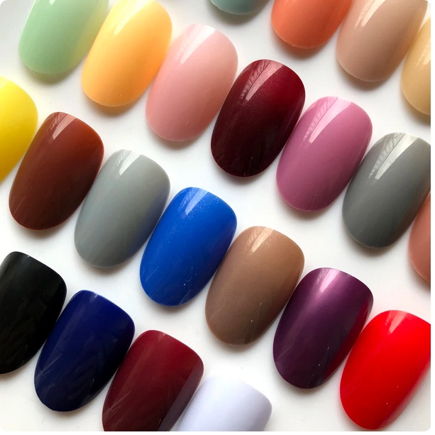 Jual GN-Oval-Glossy Oval Glossy Fake Nails Kuku Palsu Basic Polos ...