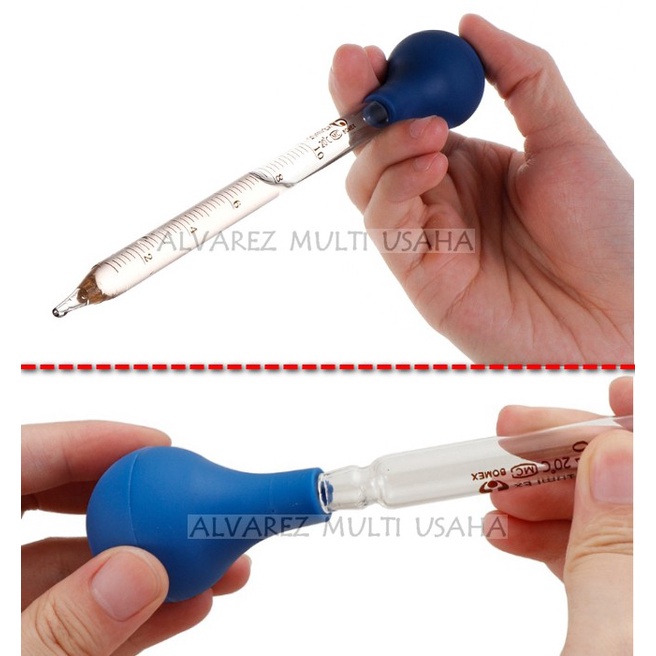 Jual Pipet Ukur 10 ML / Maat Pipet Tetes Kaca / Drop Pipet Bulb Karet ...