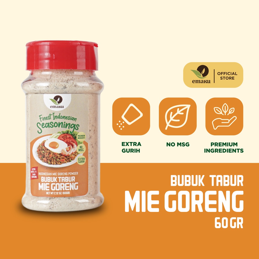 Jual Emaku Mie Goreng Bubuk Bumbu Masak Dapur Tabur Non MSG 60gr ...