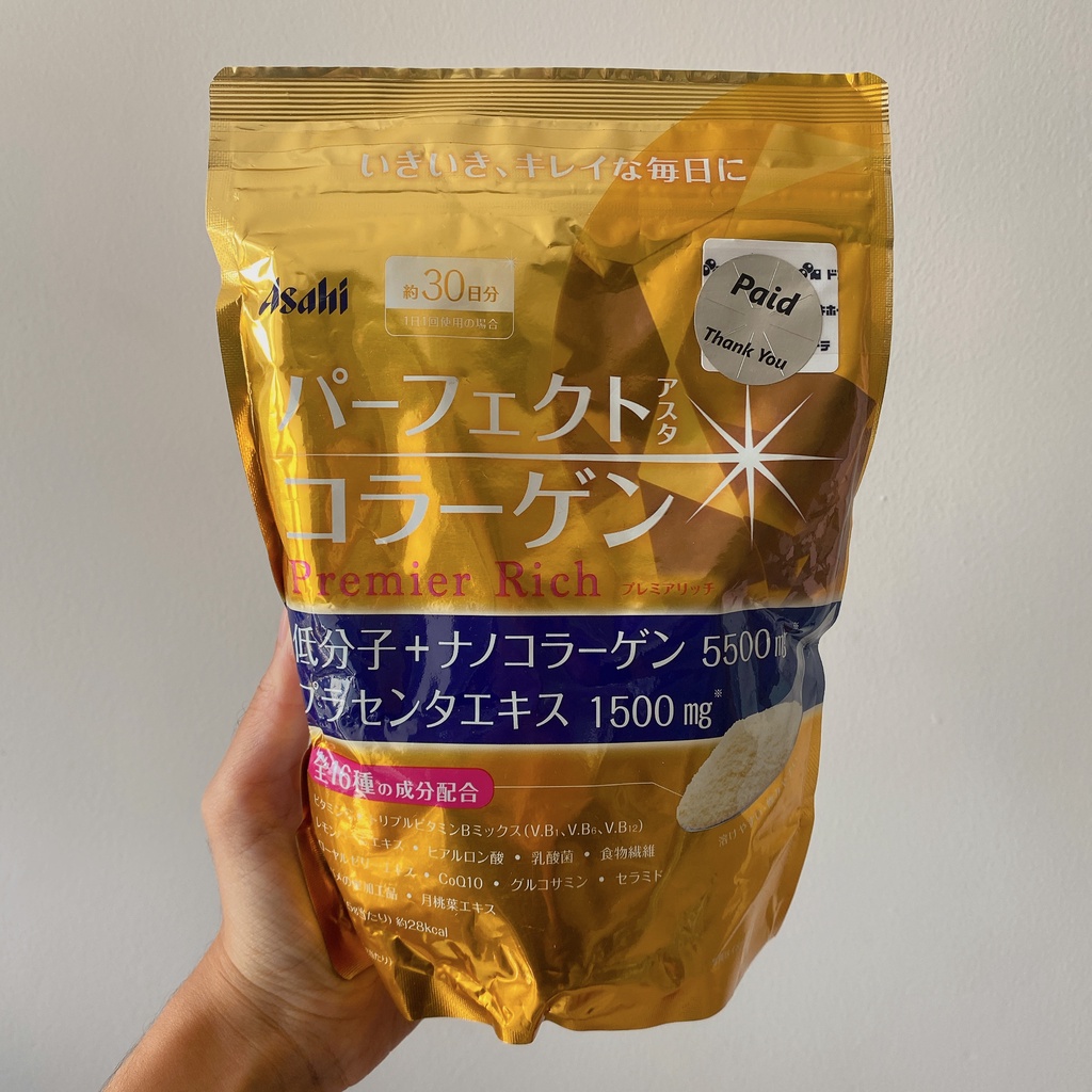 Jual Asahi Premiere Rich Collagen Placenta Powder Premium 30 Days 228g | Shopee Indonesia
