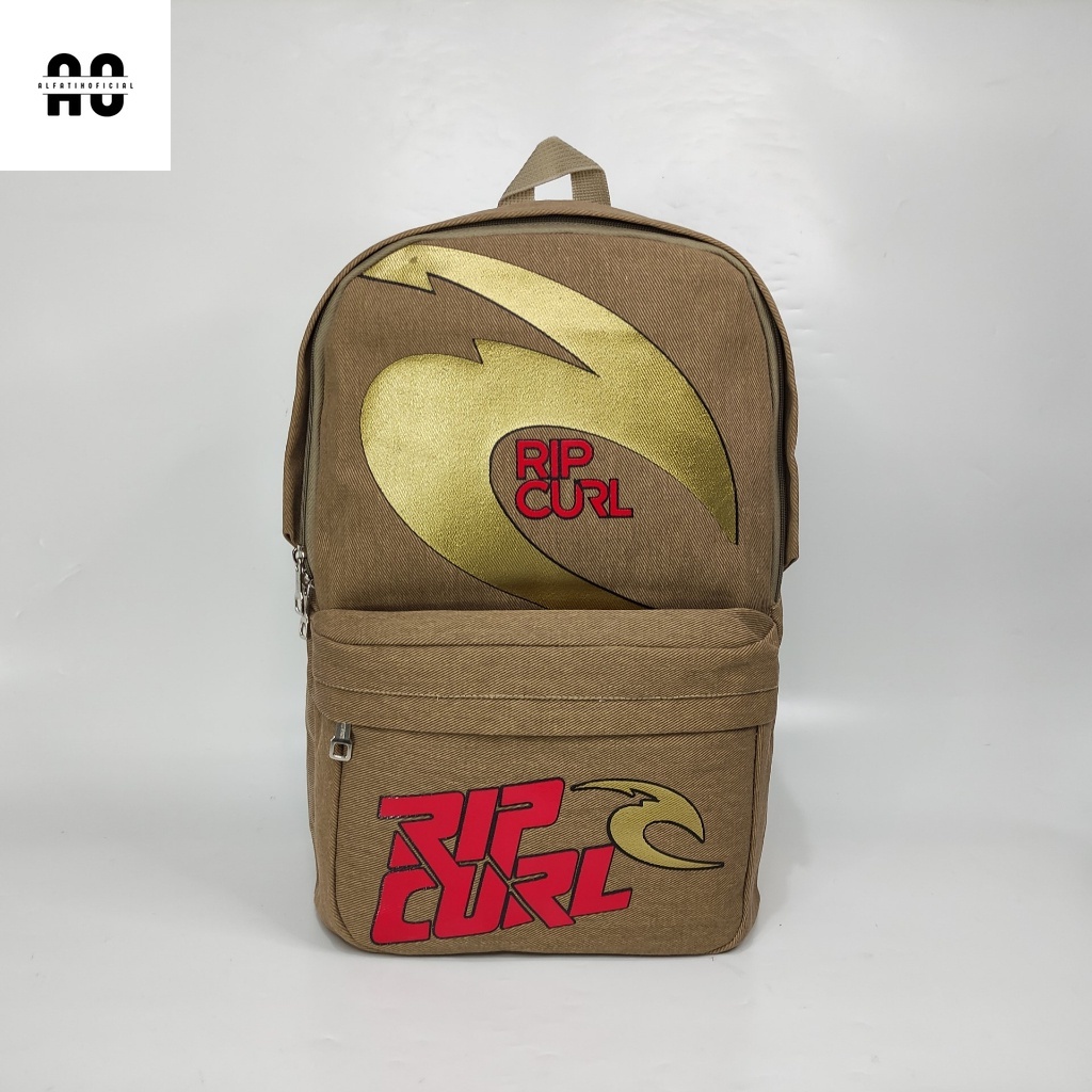 Jual (A0) Tas Ransel Pria Dewasa Premium Rip Curl Gold Cokelat Muda ...