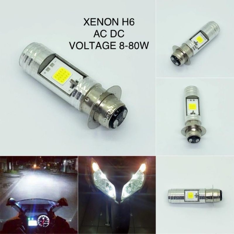 Jual Bohlam Lampu Utama LED Cree H6 2 Sisi AC DC Universal Motor Bebek Dan Matic | Shopee Indonesia