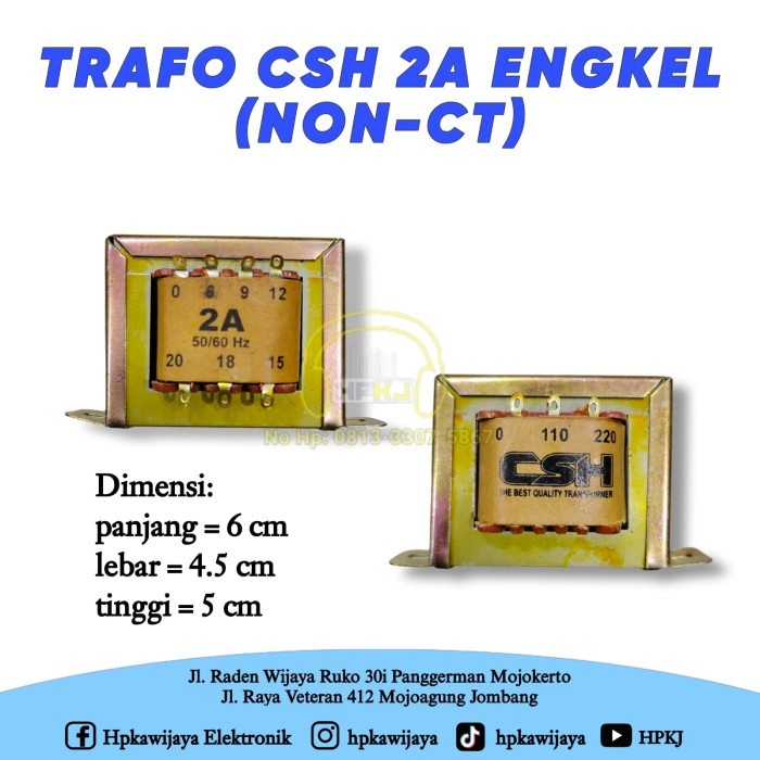 Jual TRAVO TRAFO 2A 0 20V CSH trafo 2 amper 20 volt engkel CSH (NON-CT ...