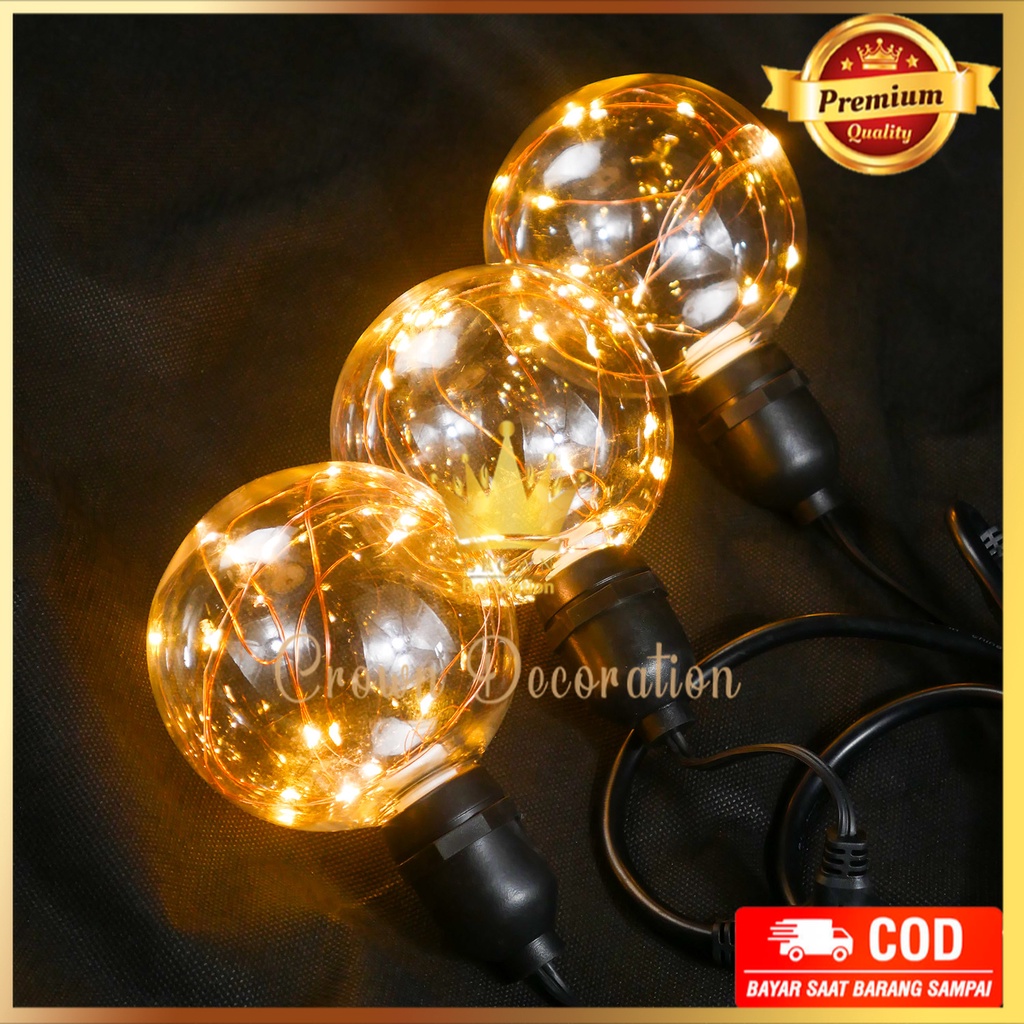 Jual CROWN DECORATION - BOHLAM TEMBAGA WARM WHITE OUTDOOR DEKORASI CAFE ...