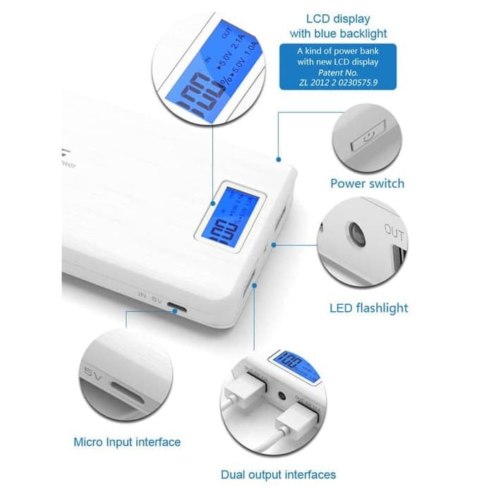 Jual Pineng Power Bank 2 Port 20000mAh with LED Light - PN-999 | Shopee ...