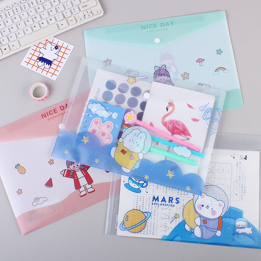 Jual ATK0028 Map Plastik Kancing F4 / Folio / Map Kancing Karakter ...