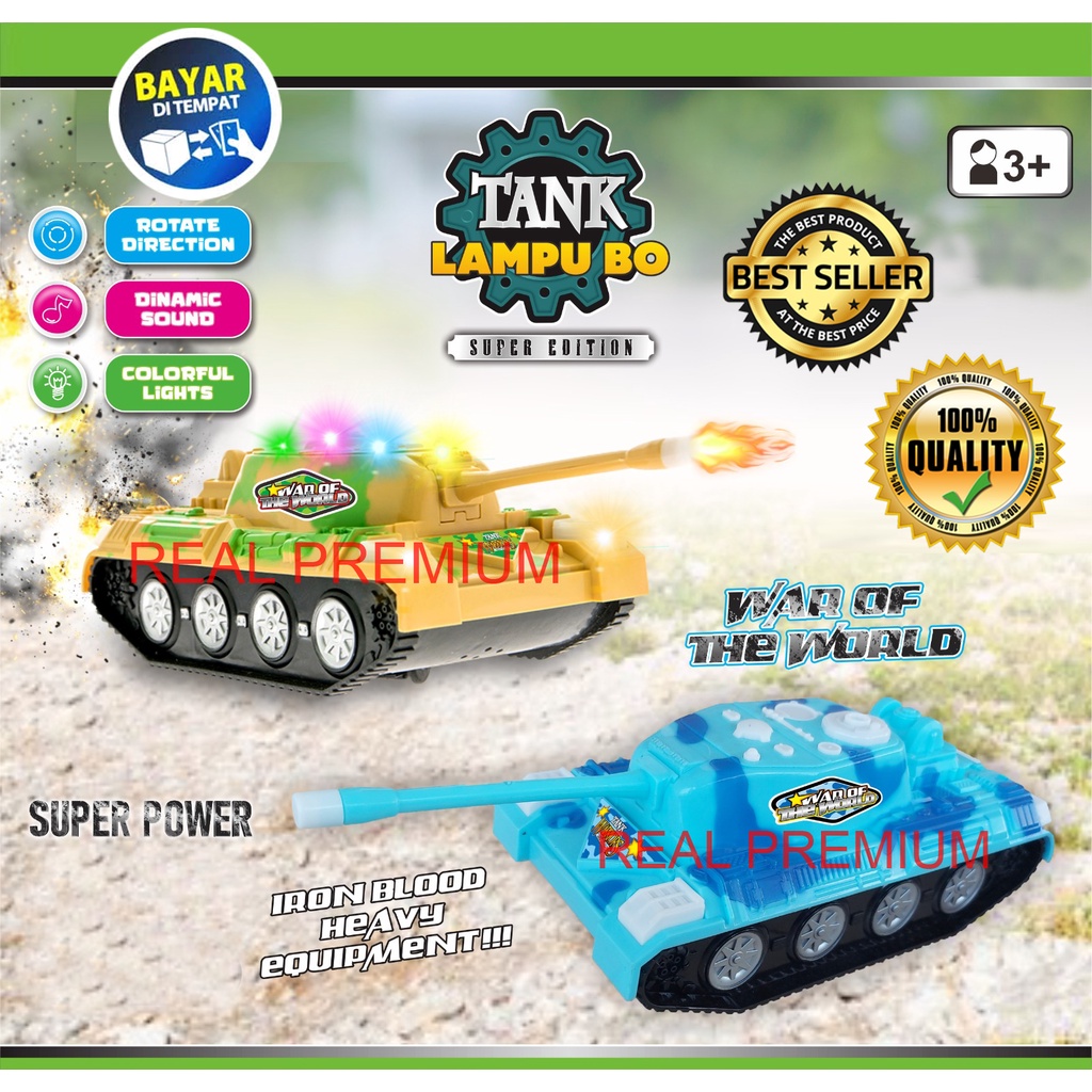Jual Mainan Mobil Tank Militer Bisa Berjalan Ada Musik dan Lampu Bump ...