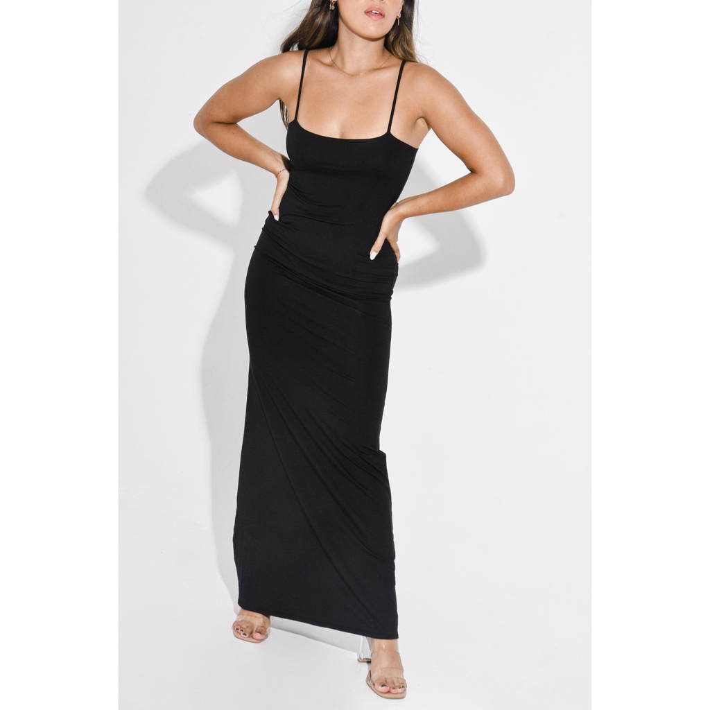 Jual Spaghetti Strap Long Dress | Shopee Indonesia