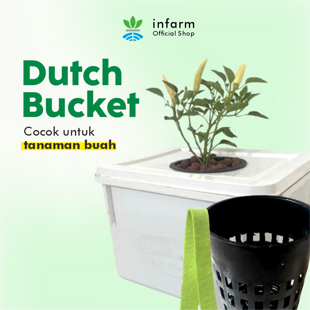 Jual INFARM - Bak Hidroponik Dutch Bucket Volume 8L Bonus Netpot 10 cm ...
