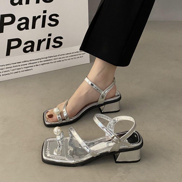 Jual Silver high-end sandals | Shopee Indonesia