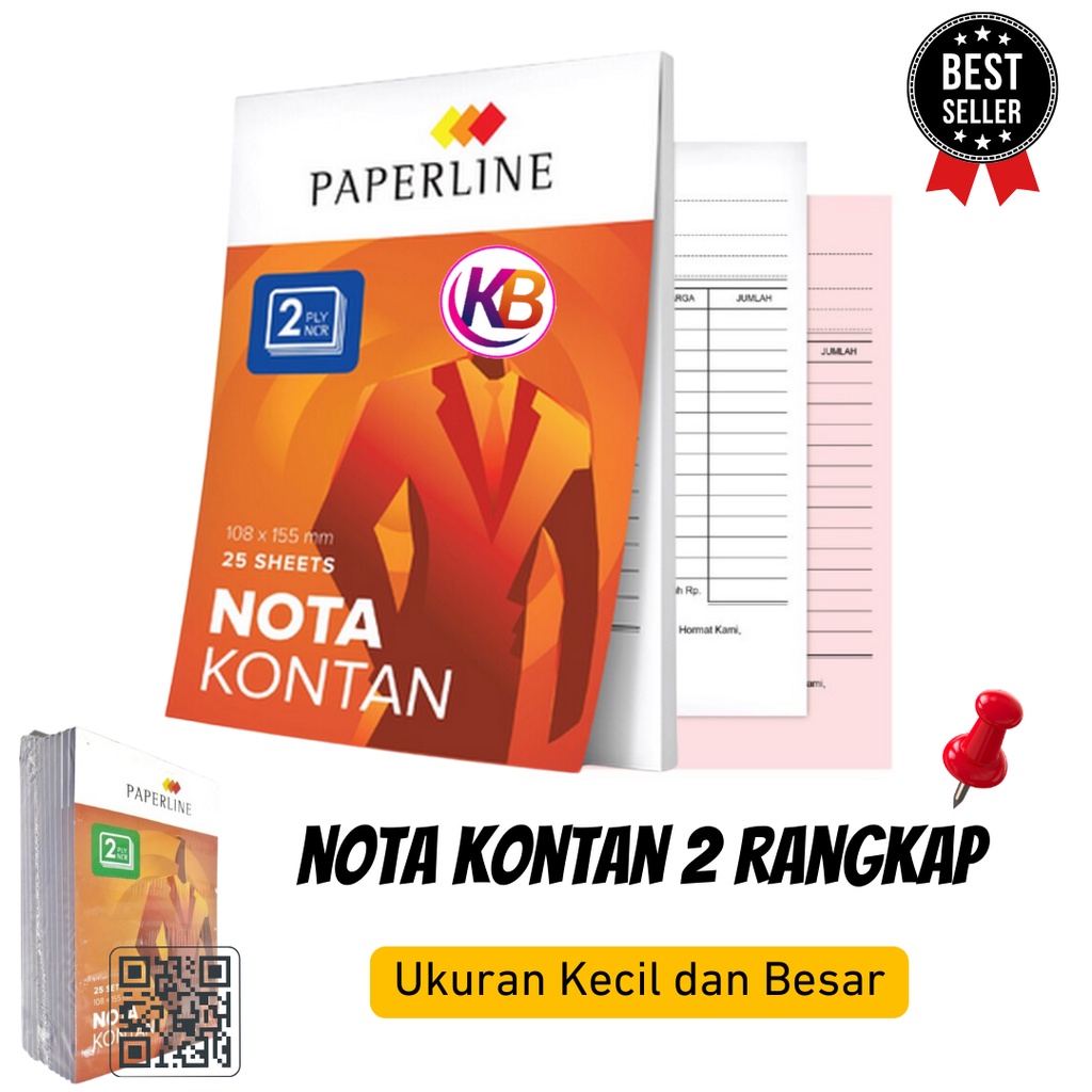 Jual Nota Kontan / Buku Nota / Nota 2 Rangkap / Paperline / Buku Bon ...