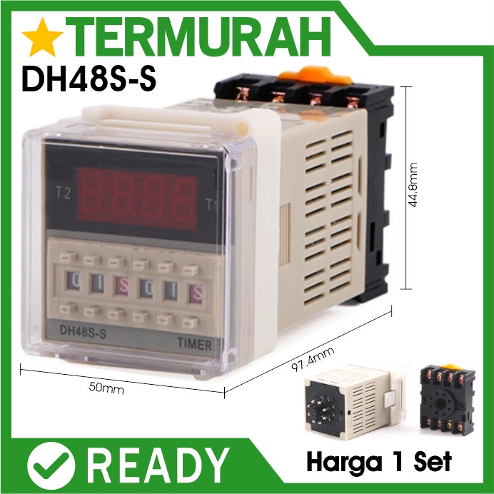 Jual DH48S-S Relay Twin Counter Digital Precision Delay Time PD37 bkn ...