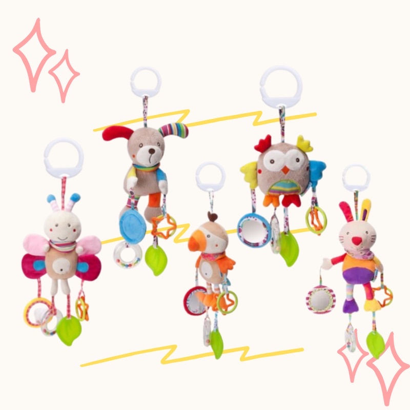 Jual STROLLER TOYS | Plush Toys activity baby toys | Teether bayi ...