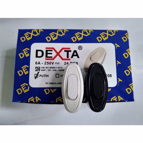 Jual Saklar Gantung Oval Jumbo Dexta DX 108 Hitam Putih Saklar Pikas ...