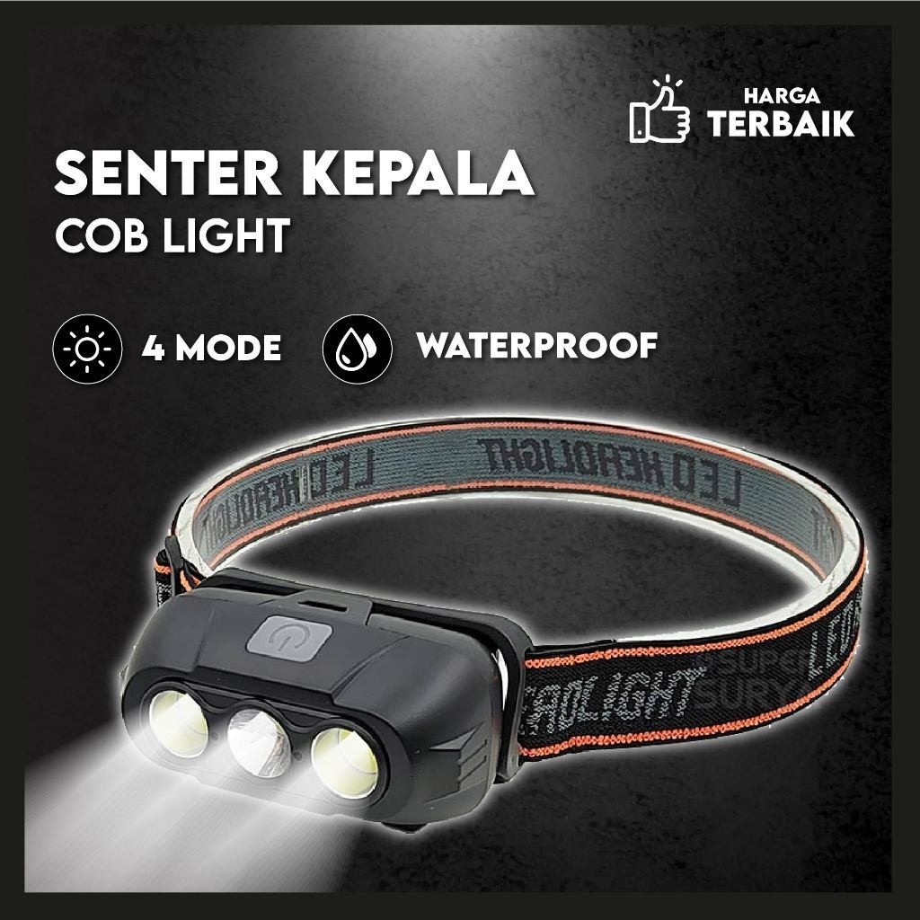 Jual Senter Kepala Mini COB Cree Light Senter Cas Rechargeable Headlamp LED | Shopee Indonesia