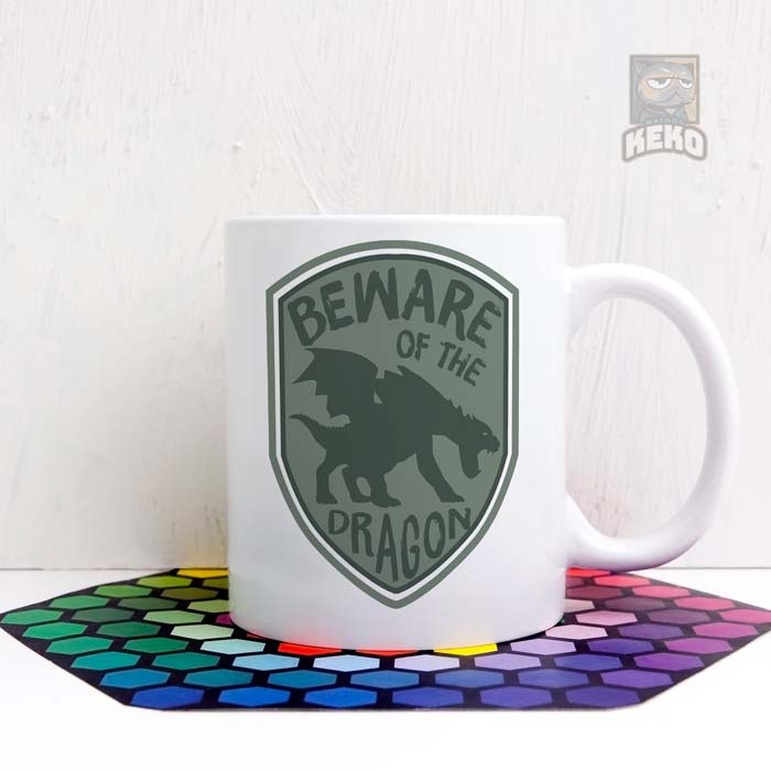 Jual Custom Mug Pete s Dragon Beware of the Dragon | Shopee Indonesia