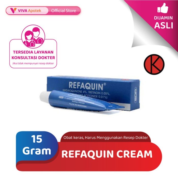 Jual Refaquin Cream / Melasma / Flek Kulit (15 Gram) | Shopee Indonesia