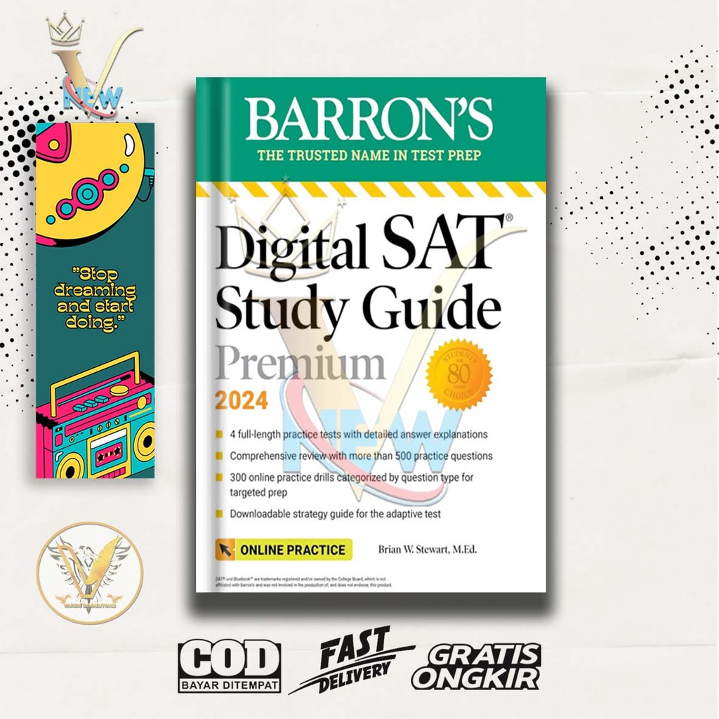 Jual Buku Digital SAT Study Guide Premium, 2024 : 4 Practice Tests ...