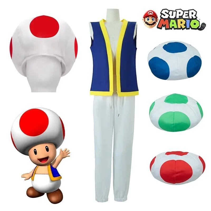 Jual Super Mario Toad Cosplay Costumes Halloween Toad Role Playing ...