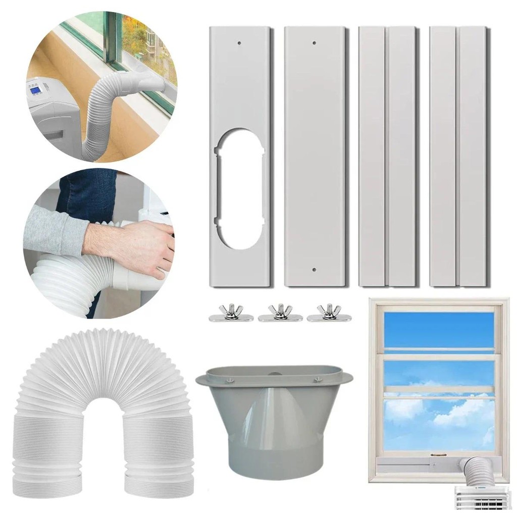 Jual Portable Air Conditioner Window Vent Kit AC Exhaust Hose Universal ...