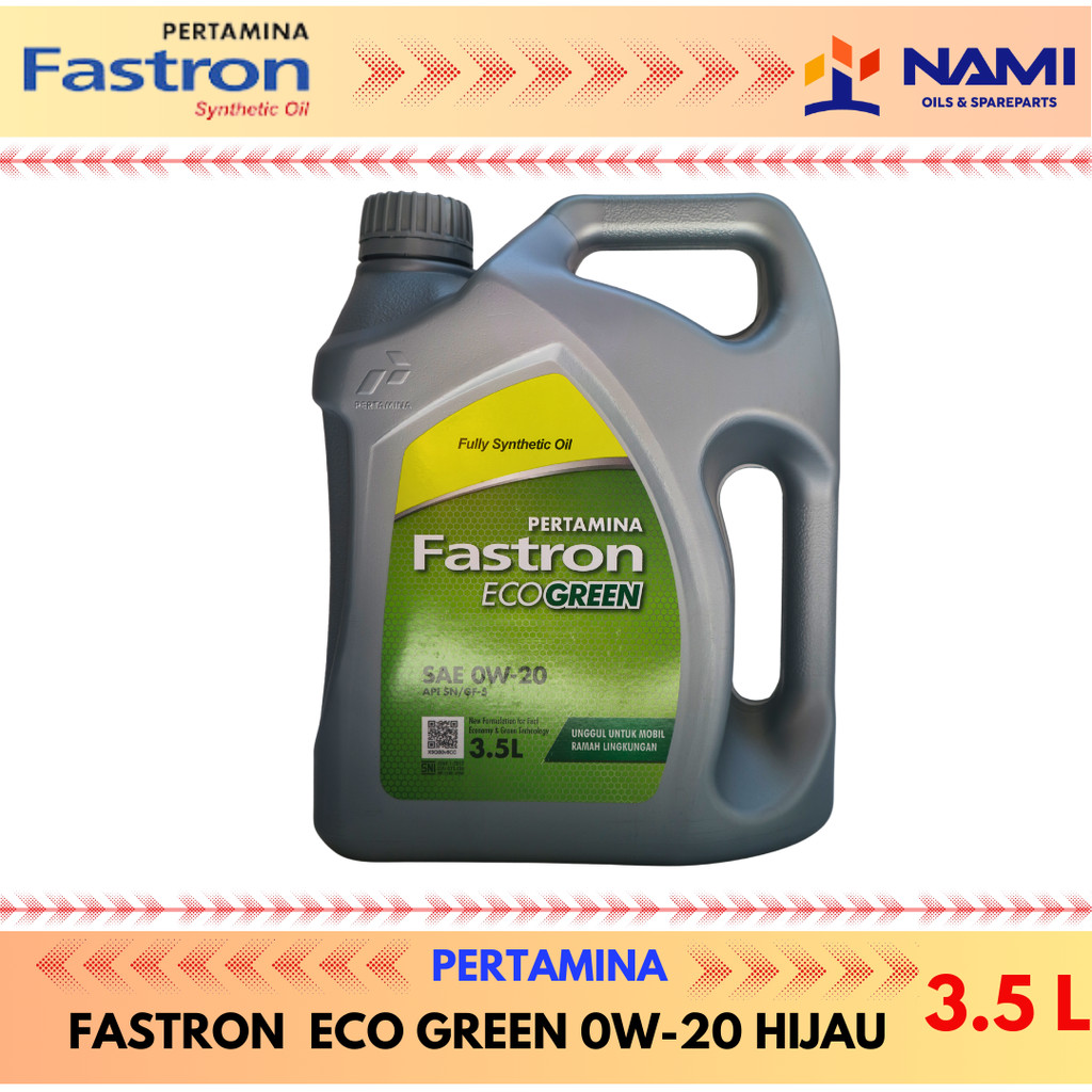 Jual *PERTAMINA FASTRON ECOGREEN 0W-20 (3.5 L) GALON* Oli Mesin Mobil ...