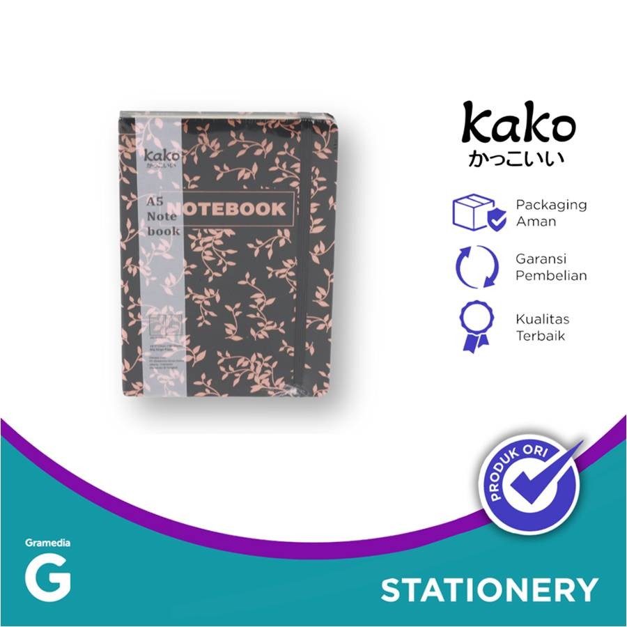 Jual Kako Notebook Hc A5 Black Leaves Pink Kkhc-13757 | Shopee Indonesia