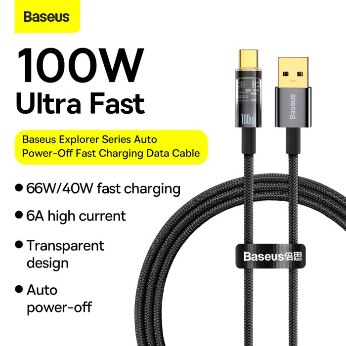Jual Baseus Kabel Explorer Series Auto Off Data Cable USB to Type C ...