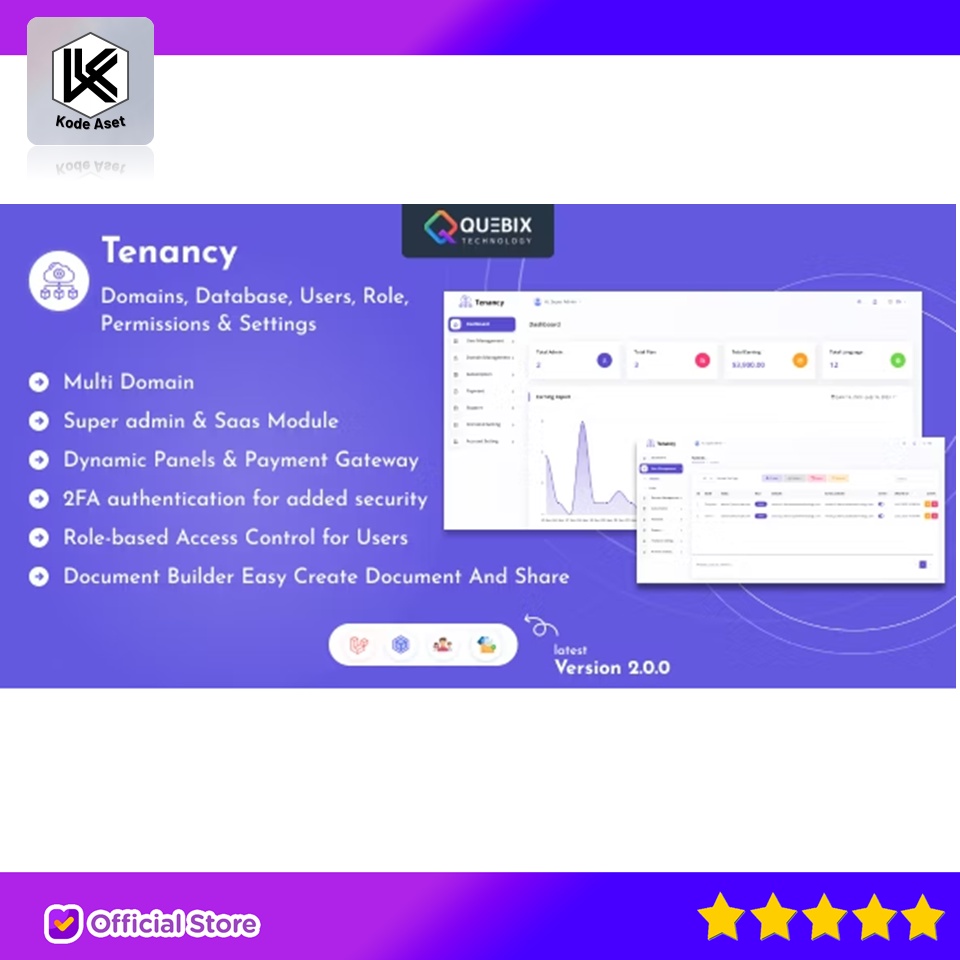 Jual SOURCE CODE APLIKASI TENANCY - DOMAINS, DATABASE, USERS, ROLE ...
