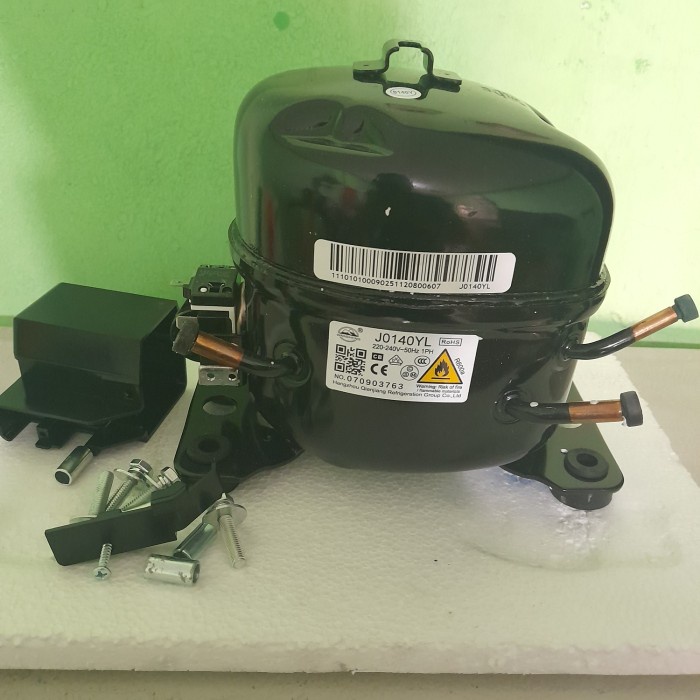 Jual Kompresor kulkas 2 pintu Original Midea J0140YL 1/6 HP R600a 220 ...