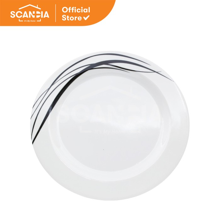 Jual SCANDIA Piring Makan Melamine Dinner Plate 25cm White (KM0006) | Shopee Indonesia