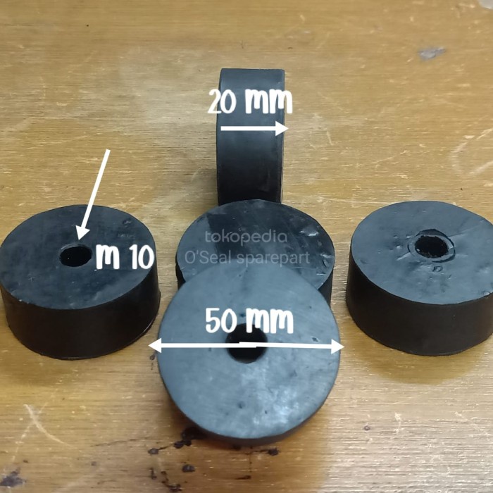 Jual karet kabin 5x2 Lubang 10mm alas peredam getaran mesin genset,AC ...