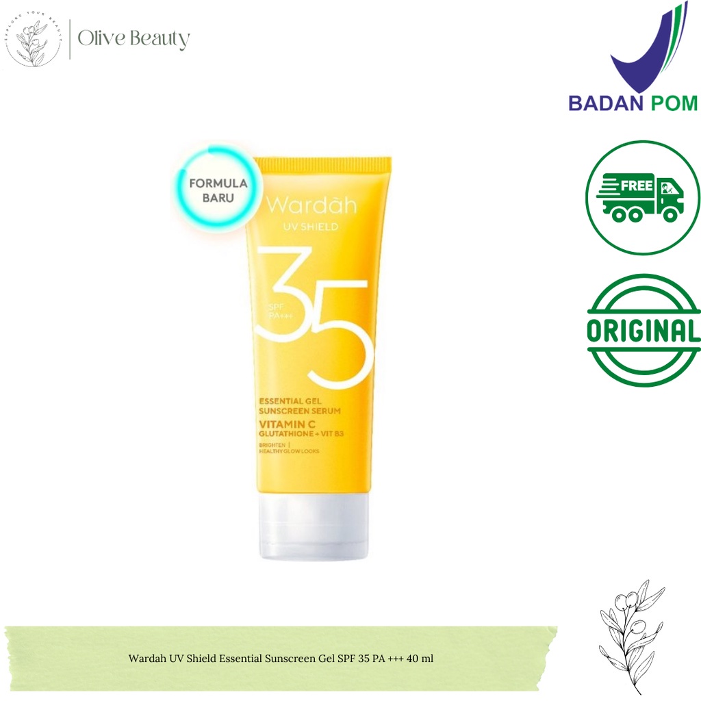 Jual Wardah UV Shield Essential Sunscreen Gel SPF 35 PA +++ 40 ml ...